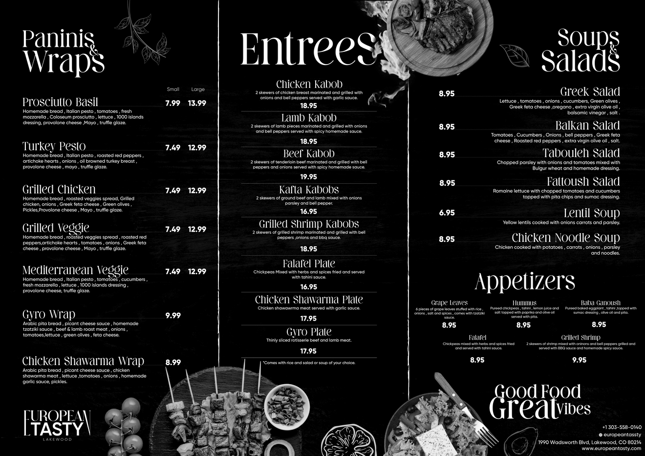 Menu – European Market & Bistro